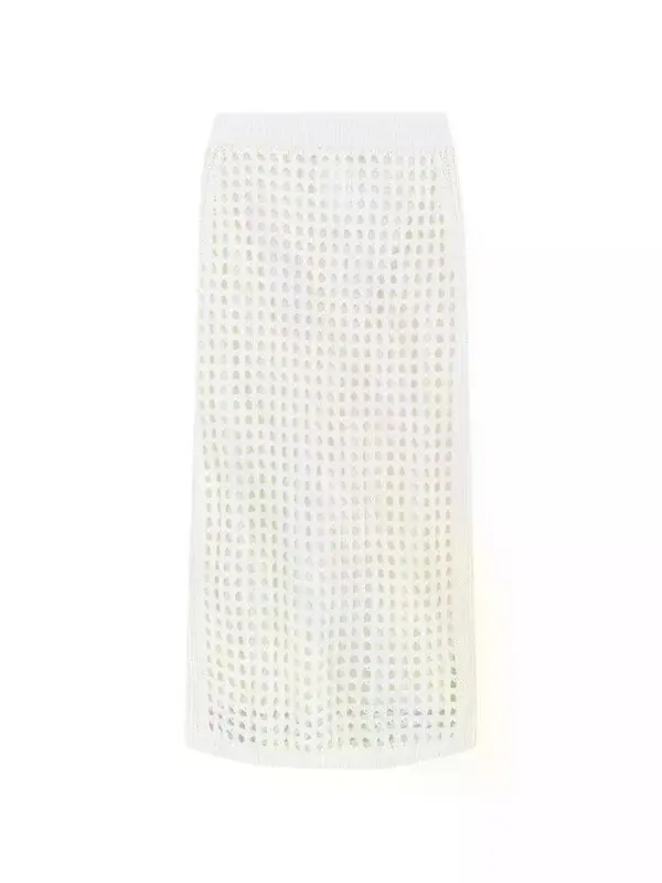 Max Mara Open Knit Skirt - White