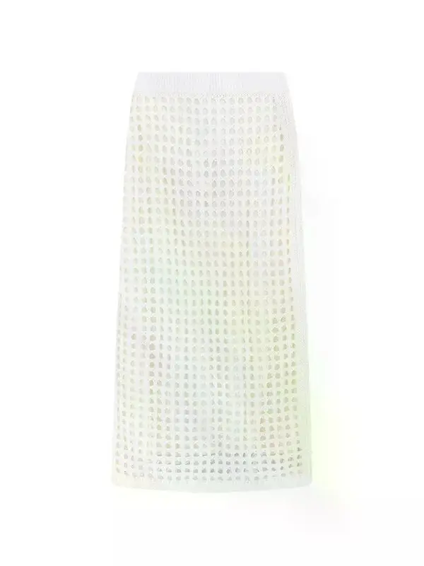 Max Mara Open Knit Skirt - White