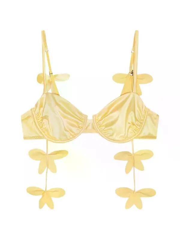 ROTATE BY BIRGER CHRISTENSEN X Love Stories Flower Detail Underwire Bra - Yellow