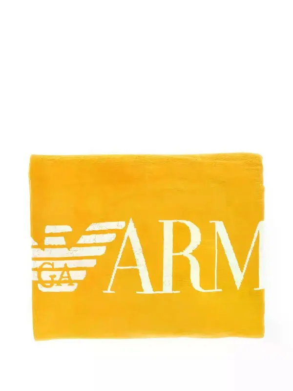 Emporio Armani Logo Beach Towel - Yellow