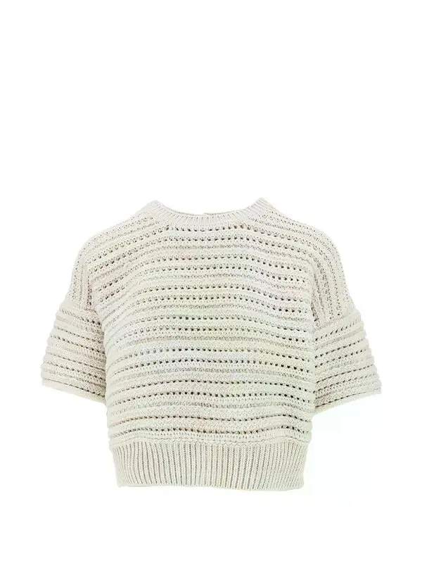 Emporio Armani Pointelle-knit Top