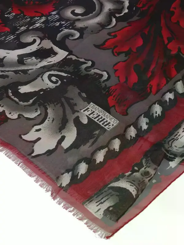 Gianfranco Ferre Patterned Foulard Scarf