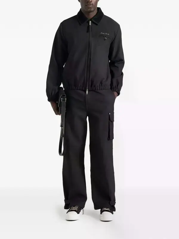 Manière De Voir Twill Signature Wide-leg Cargo Trousers