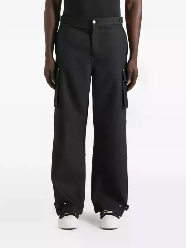 Manière De Voir Twill Signature Wide-leg Cargo Trousers