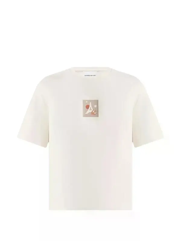 Manière De Voir Thibault Bird Detail Cotton T-shirt - Neutrals
