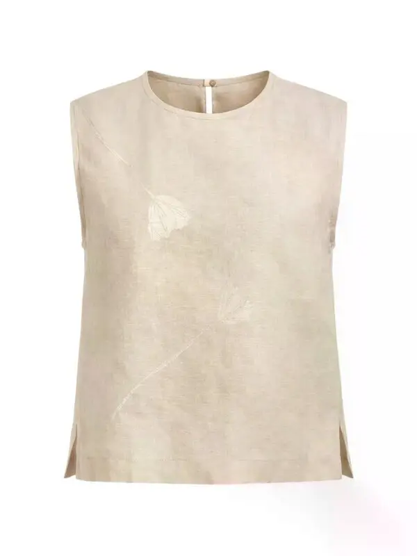 GLANSHIRT Floral Sleeveless Top