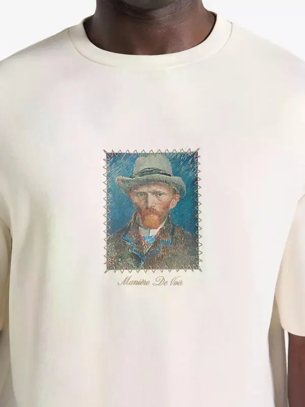 Manière De Voir Anders Almond Blossoms Cotton T-shirt