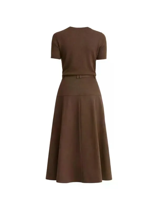 Vince Belted A-line Midi Skirt