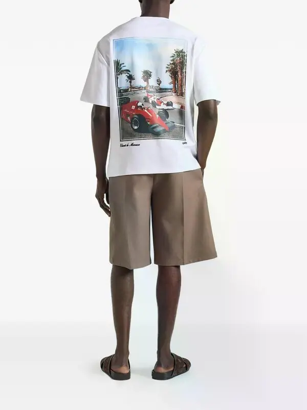 Manière De Voir Kian In Circuit De Monaco Cotton T-shirt - White
