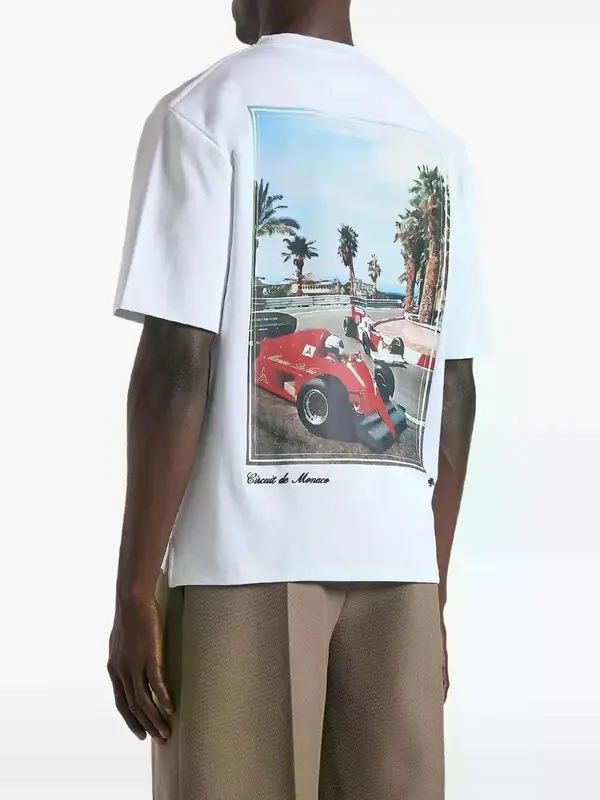 Manière De Voir Kian In Circuit De Monaco Cotton T-shirt - White
