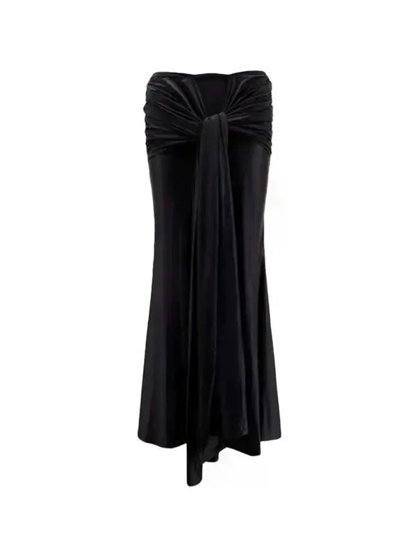 VENUJA Knotted Skirt - Black