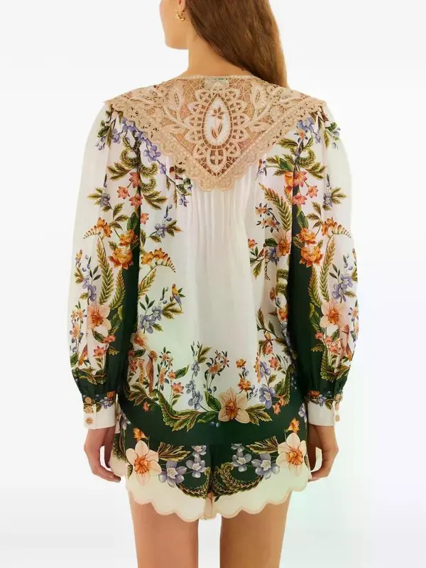 Farm Rio Floral Lace Blouse