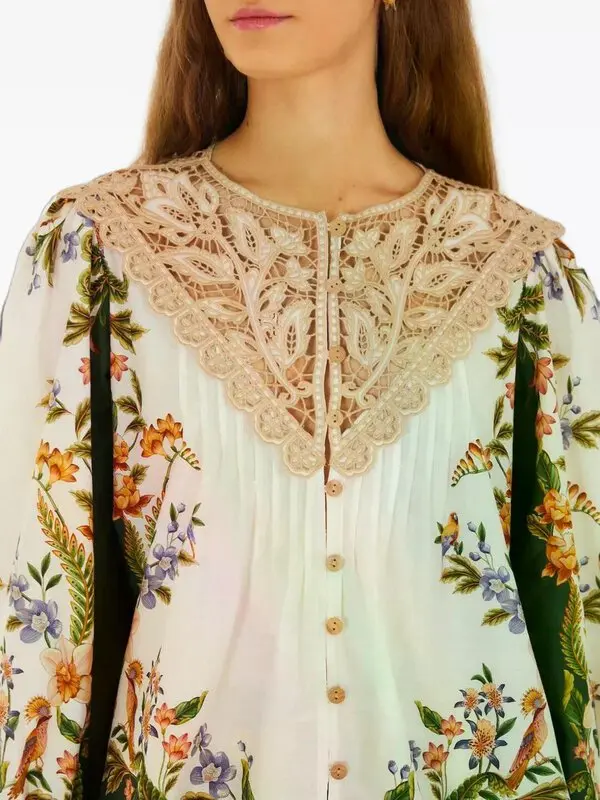 Farm Rio Floral Lace Blouse