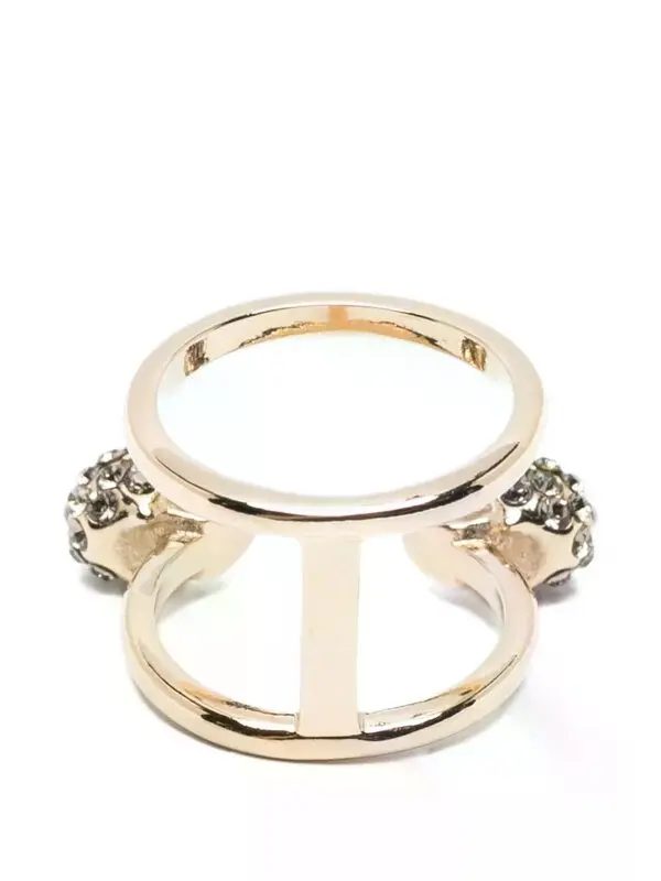 Alexander McQueen Skull-motif Double Ring - Gold