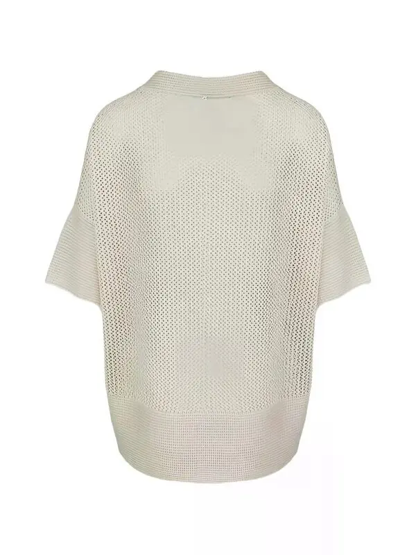 Lorena Antoniazzi Open-knit Short-sleeve Sweater