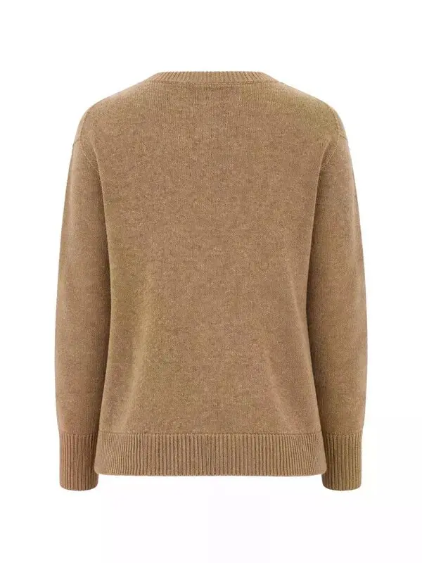 Max Mara Ribbed V-neck Sweater - Neutrals