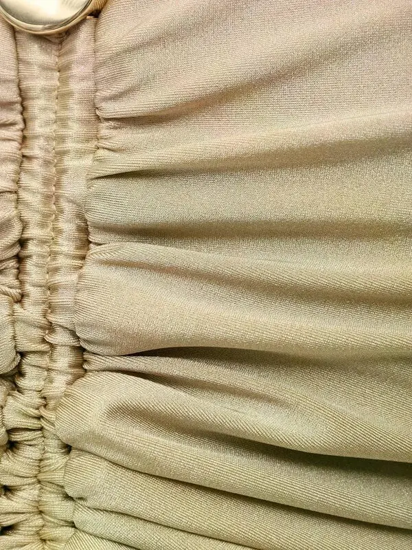 DANAMÉ Gathered V-neck Top