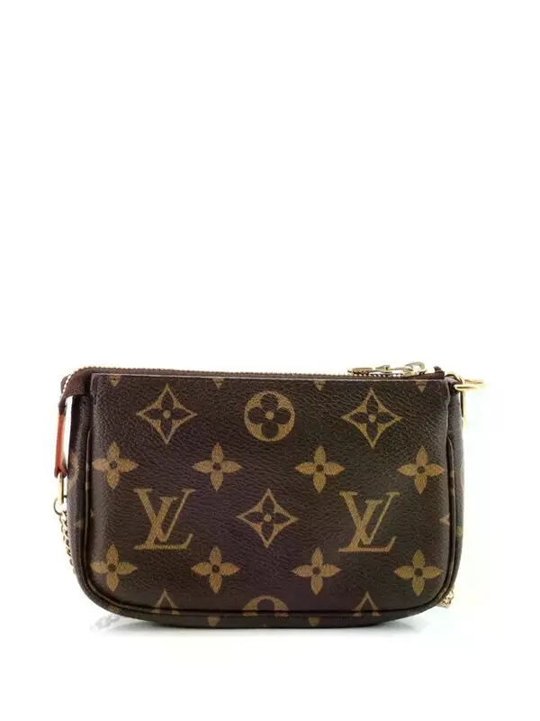 LOUIS VUITTON Pochette Accessoires Monogram Canvas Mini Clutch - Brown