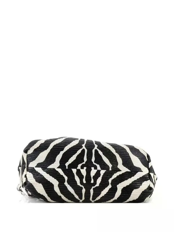 Bottega Veneta Printed Textured Leather Chain Pouch - Black