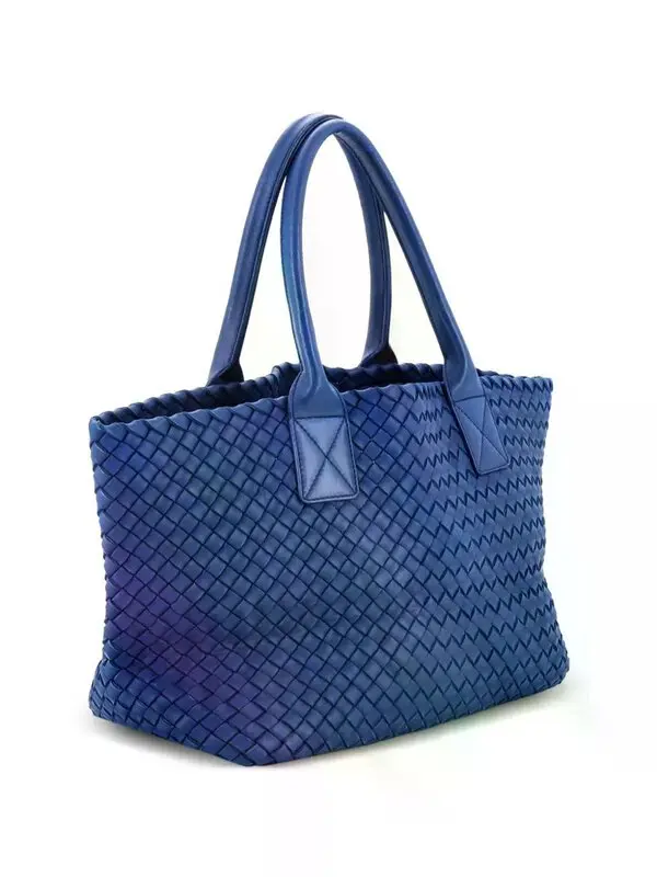 Bottega Veneta Cabat Intrecciato Nappa Medium Tote Bag - Blue