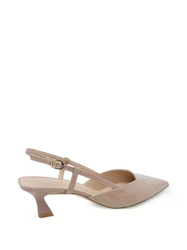 STUART WEITZMAN Vinnie 50 Buckle Leather Pumps - Neutrals