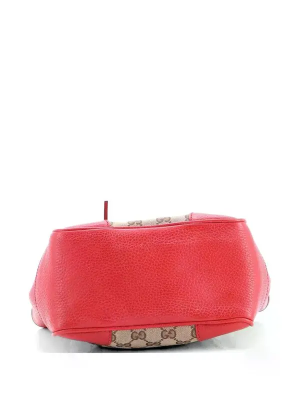 Gucci Bree Convertible Tote Gg Canvas With Leather Small Crossbody Bag - Brown