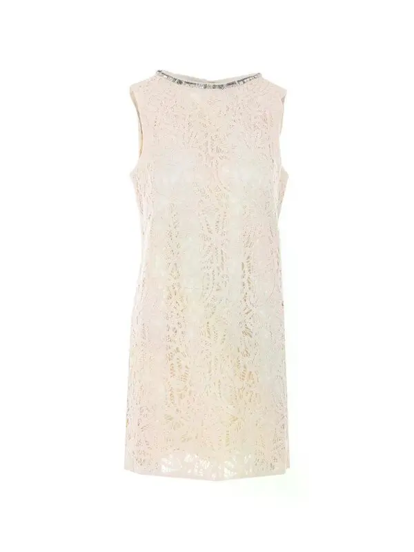 Liu Jo Embroidered Mini Dress - Neutrals