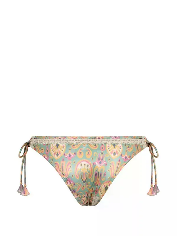 DEL MAAR Printed Crochet Bikini Bottom