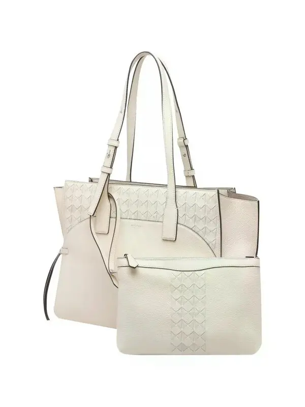 SERAPIAN Maxi Maro Tote Bag With Detachable Pouch - Neutrals