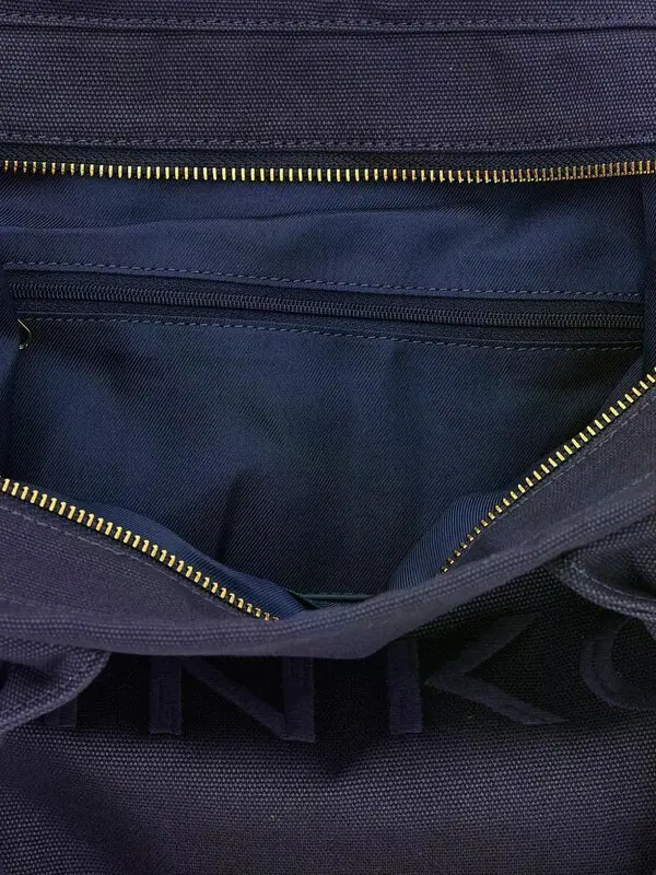 Pinko Frayed Lettering Medium Tote Bag - Blue