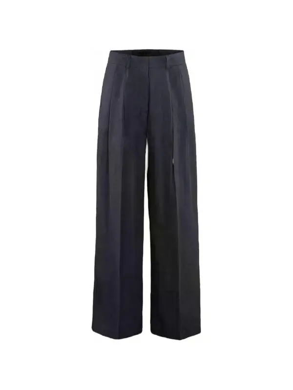 MOORER Wide-leg Pleated Trousers - Blue
