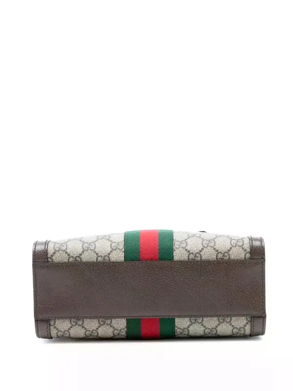 Gucci Gg Supreme Ophidia Satchel - Brown