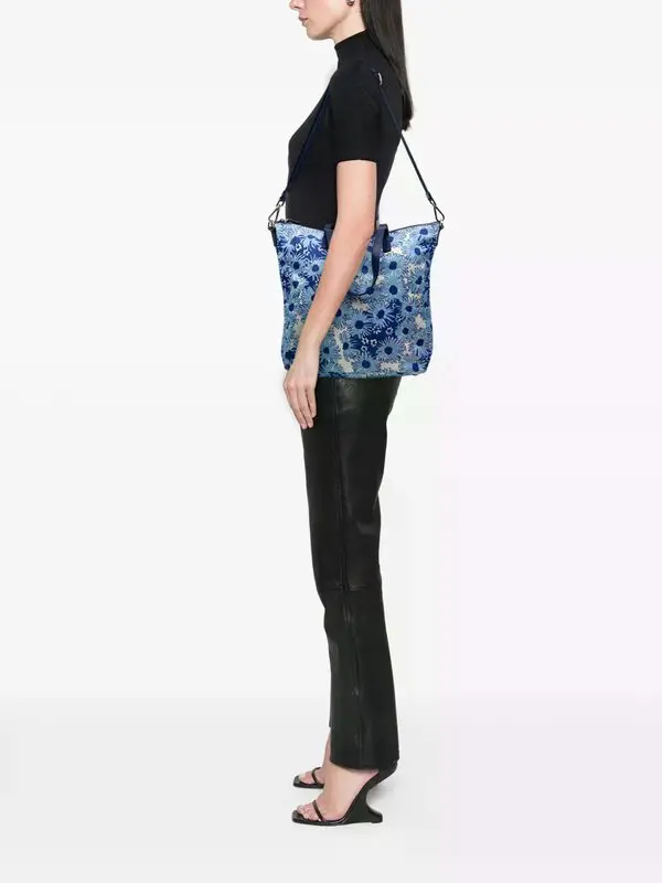 Prada Tessuto Stampato Satchel - Blue