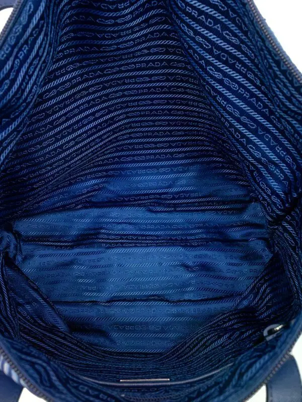 Prada Tessuto Stampato Satchel - Blue