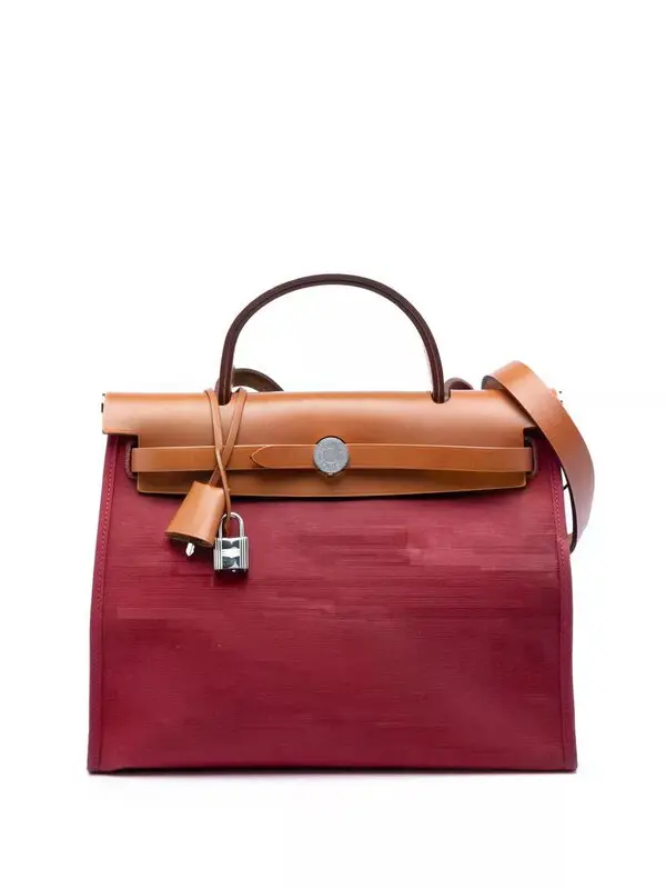 Hermès 2015 Toile Herbag Zip 31 Satchel - Brown