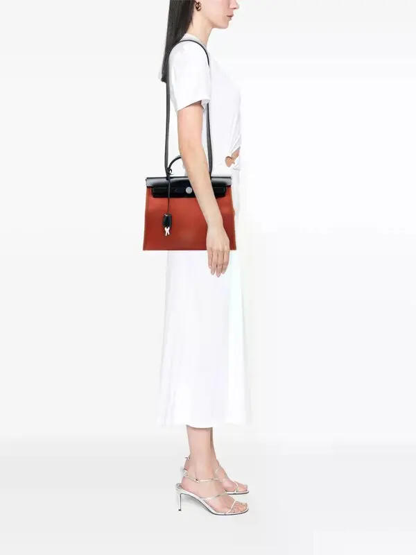 Hermès 2016 Toile Herbag Zip 31 Satchel - Orange