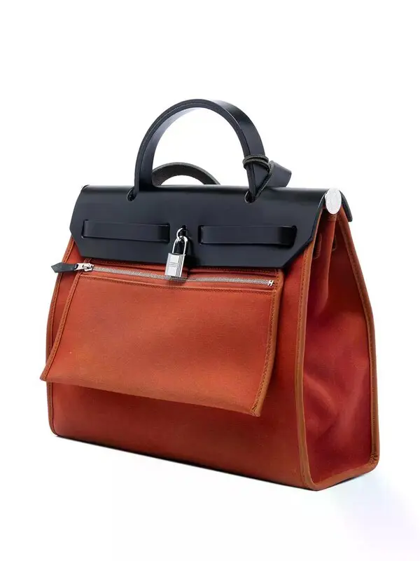Hermès 2016 Toile Herbag Zip 31 Satchel - Orange