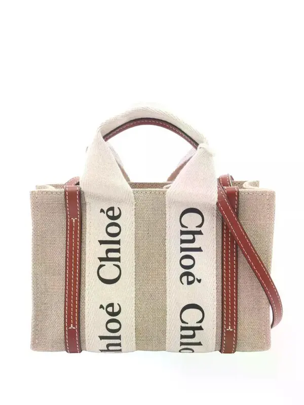 Chloé Mini Woody Satchel - Brown
