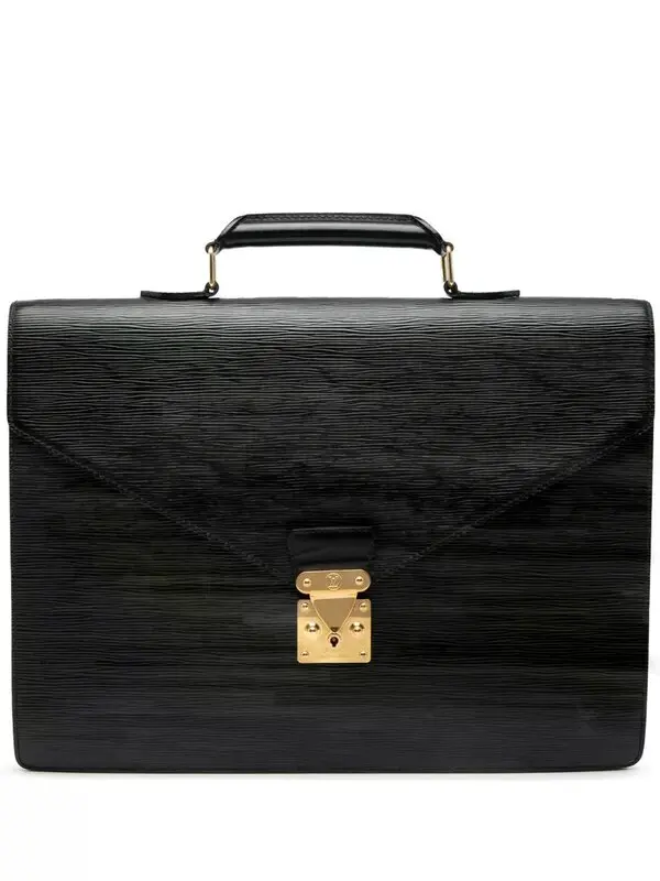 LOUIS VUITTON 2001 Epi Serviette Conseiller Briefcase - Black