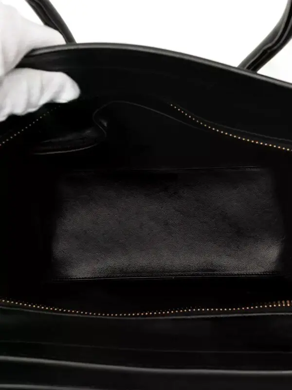 Celine 2015 Micro Tricolor Canvas And Leather Luggage Tote Handbag