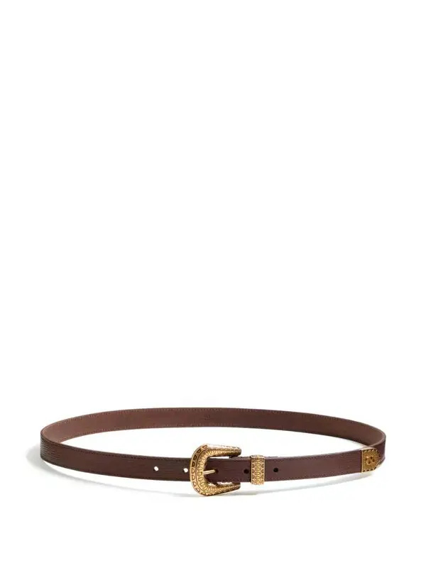 Valentino Garavani Vlogo Signature Calfskin 20 Mm Belt - Brown