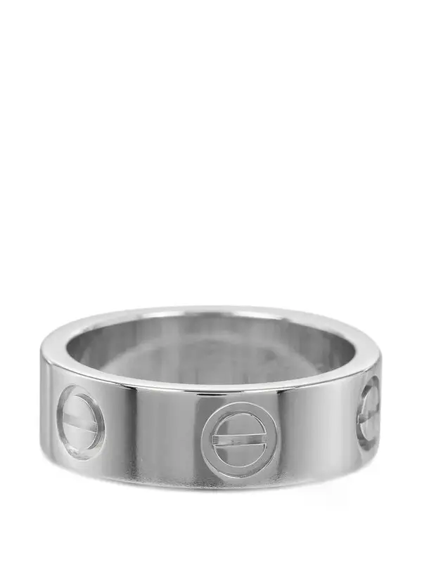 CARTIER 2001 Platinum Love Band Ring - Silver