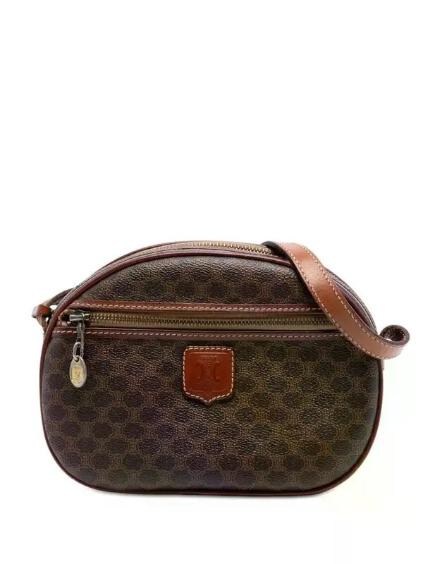 Celine 2007 Macadam Coated Canvas Crossbody Bag