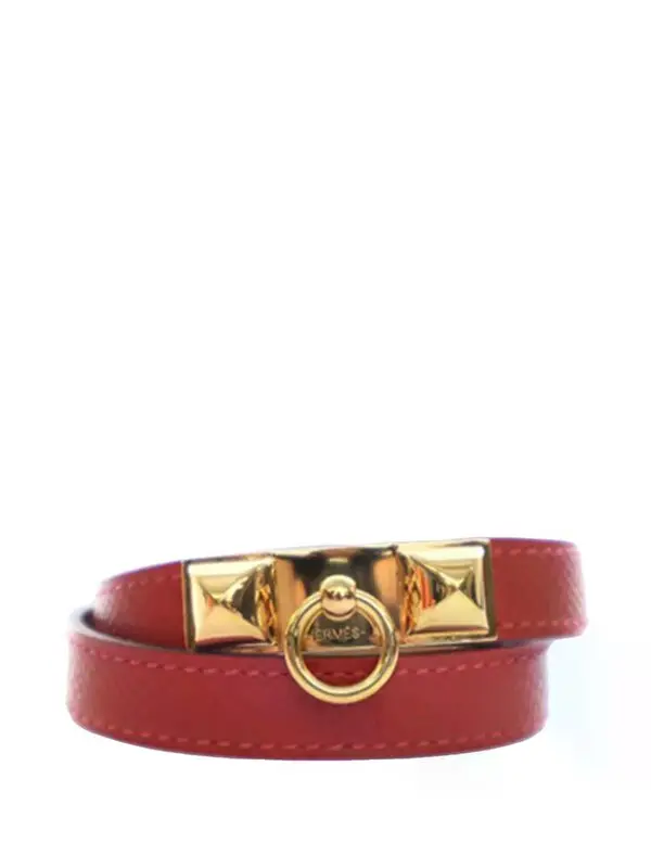 Hermès Epsom Rivale Double Tour Bracelet - Gold
