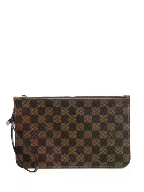 LOUIS VUITTON 2017 Damier Ebene Neverfull Mm Pouch - Brown