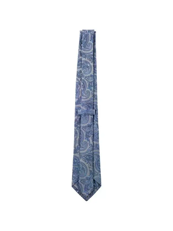 Etro Paisley-pattern Silk Tie - Grey