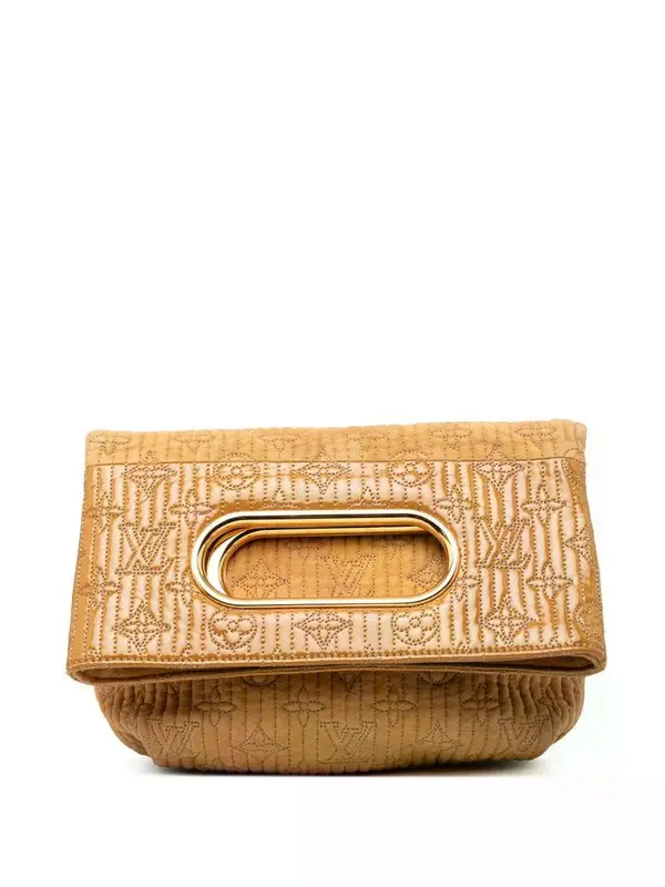 LOUIS VUITTON 2008 Monogram Motard After Dark Clutch - Brown