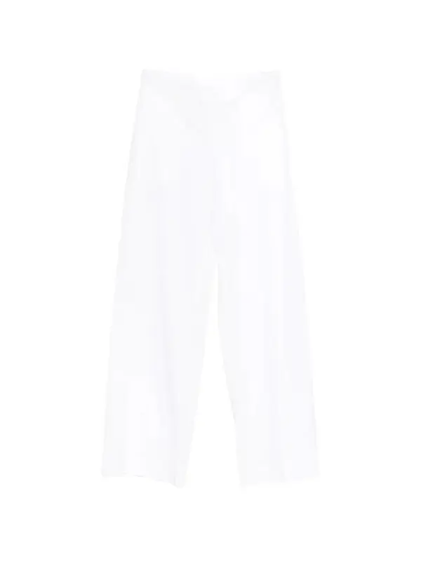 VIA MASINI 80 Elasticated-waistband Trousers - White
