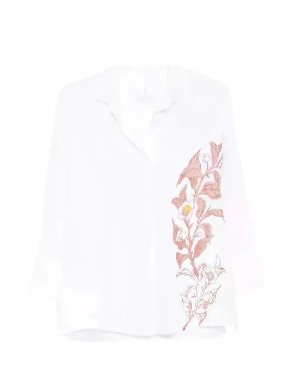 TRAME AUREE Floral-print Blouse - White