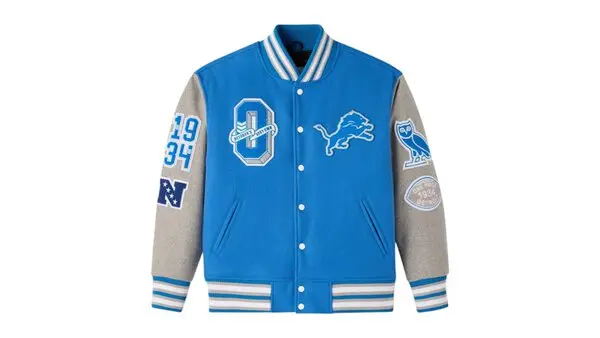 OVO Nfl Detroit Lions Varsity Jacket - Blue